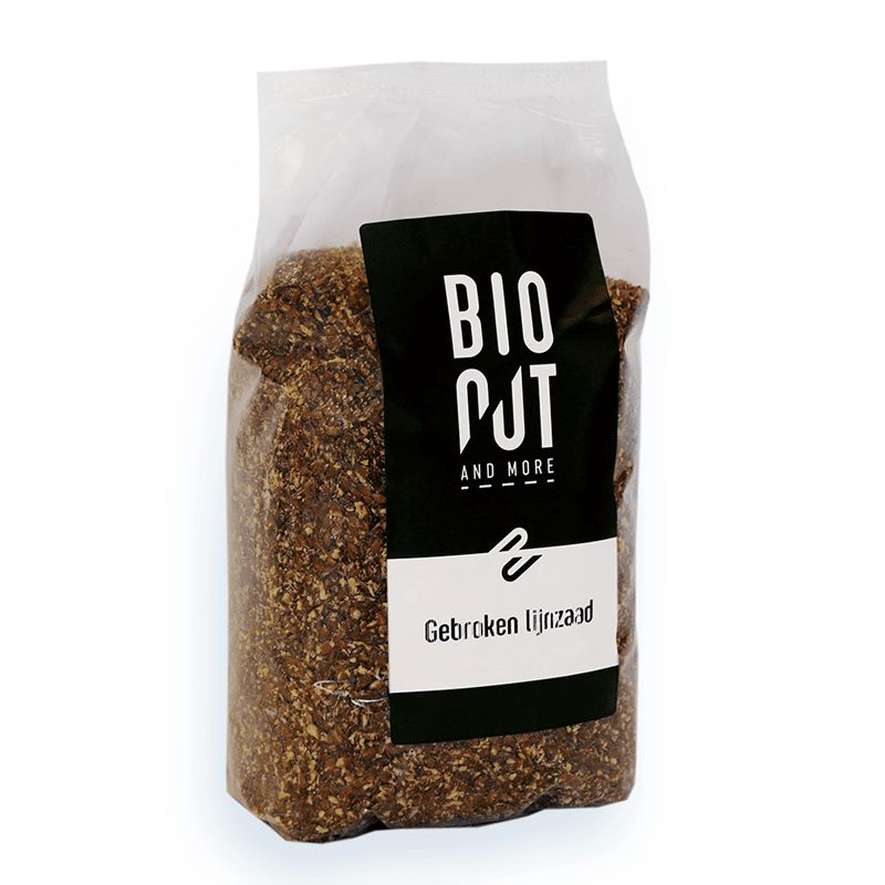 BioNut Gebroken lijnzaad - 750 gram - Yoghurt.nl
